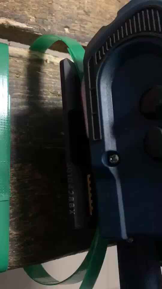 Two Battery Electric Tighten Carton Strapper Brick Tensioner Wrapping ...