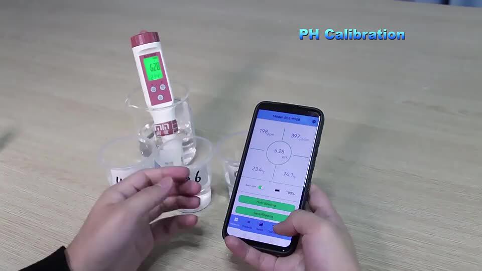 Ble-9908 Smart Blue Tooth 5-point Calibration 4 In 1 Ph Meter Ph/ec ...