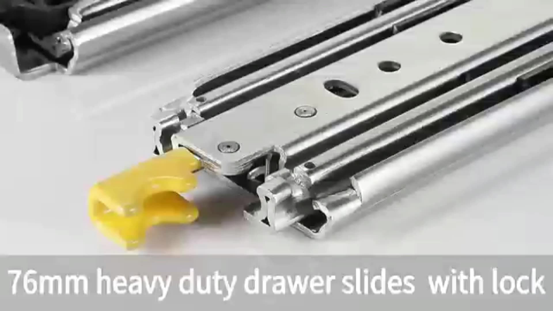 220kg Heavy Duty Bayonet Toolbox Lockable Drawer Slide Ball Bearing ...