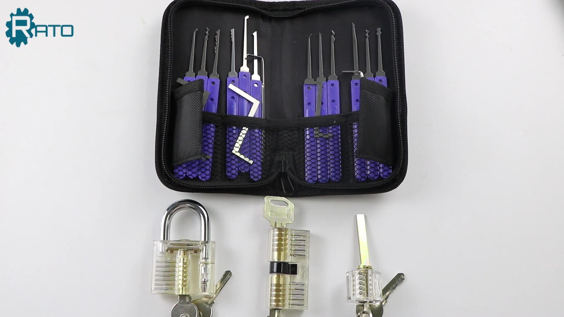 Stainless Steel 17 Tools 3 Locks 6 Keys And 3 Protective Cover Lock ...