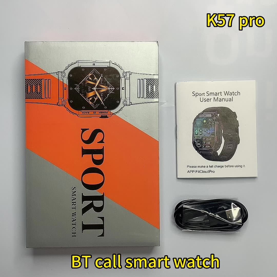 2023 K57pro Karenm New Arrivals Men Blood Pressure Smart Watches 1.96 Inch Phone Calling Fashion ...