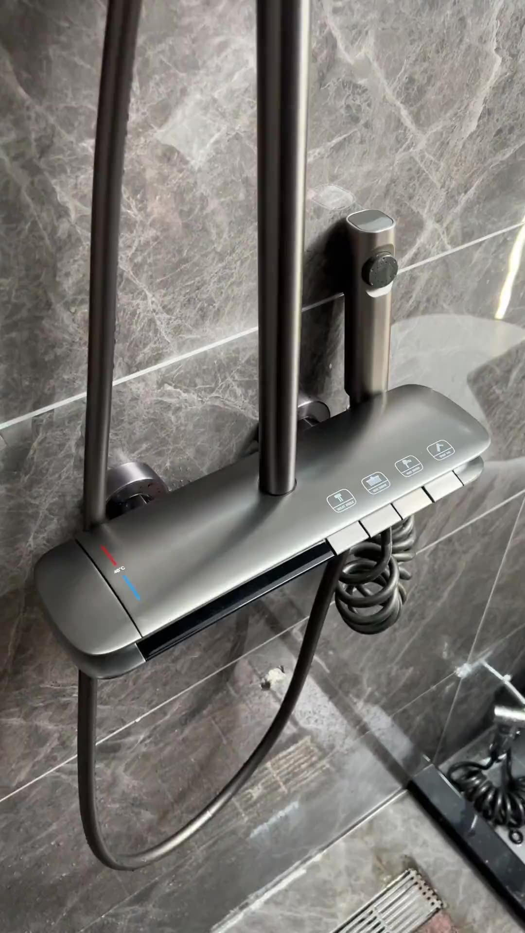 Thermostatic Shower System With 4 Independent Buttons And 4 Water ...
