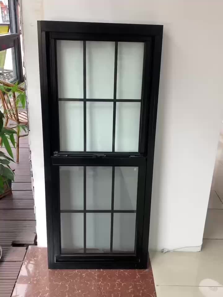 Aumegi Aluminum Black 21.5x58 Pre Hung Window With Insect Screen ...