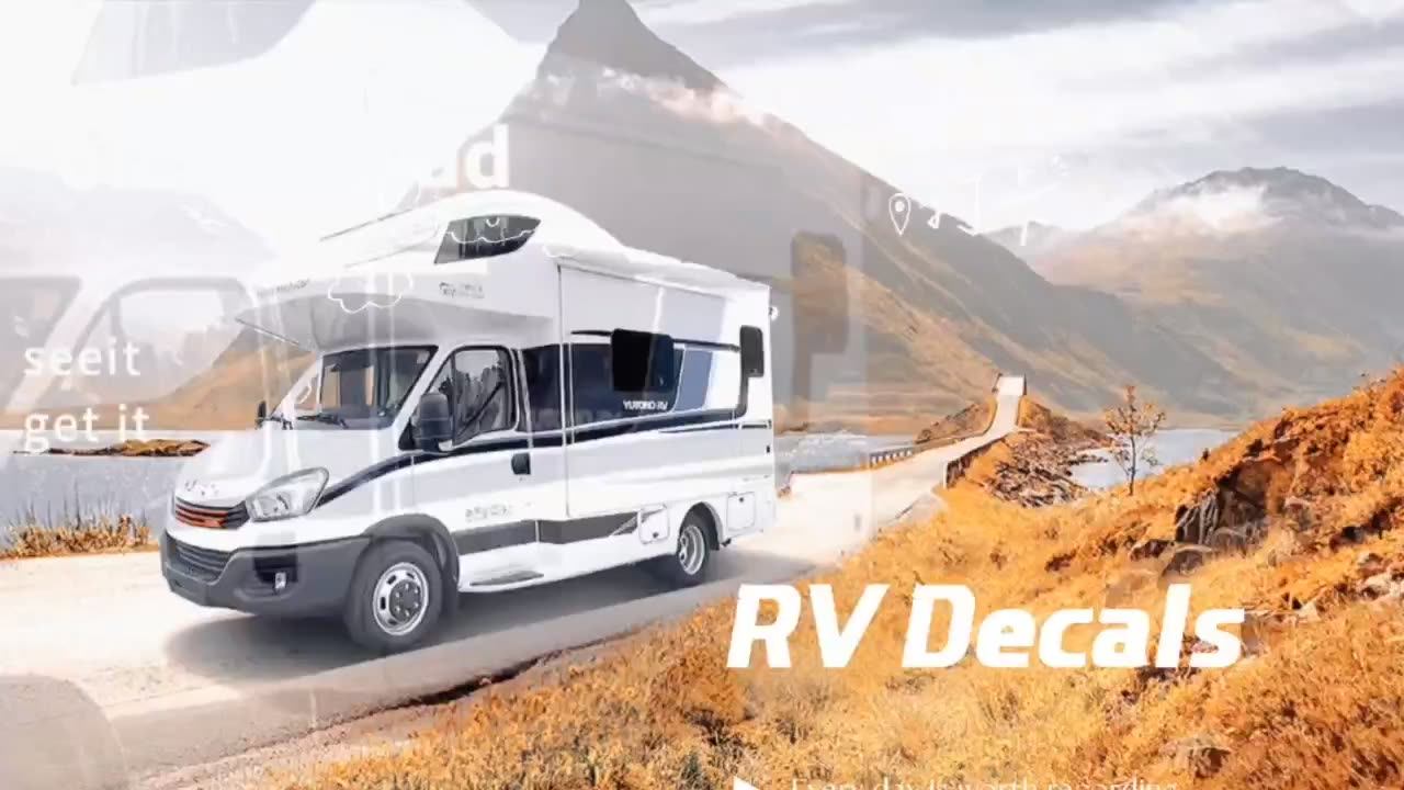 3m Custom Motorhome Caravan Camper Rv Trailer Truck Van Stripe Graphics ...