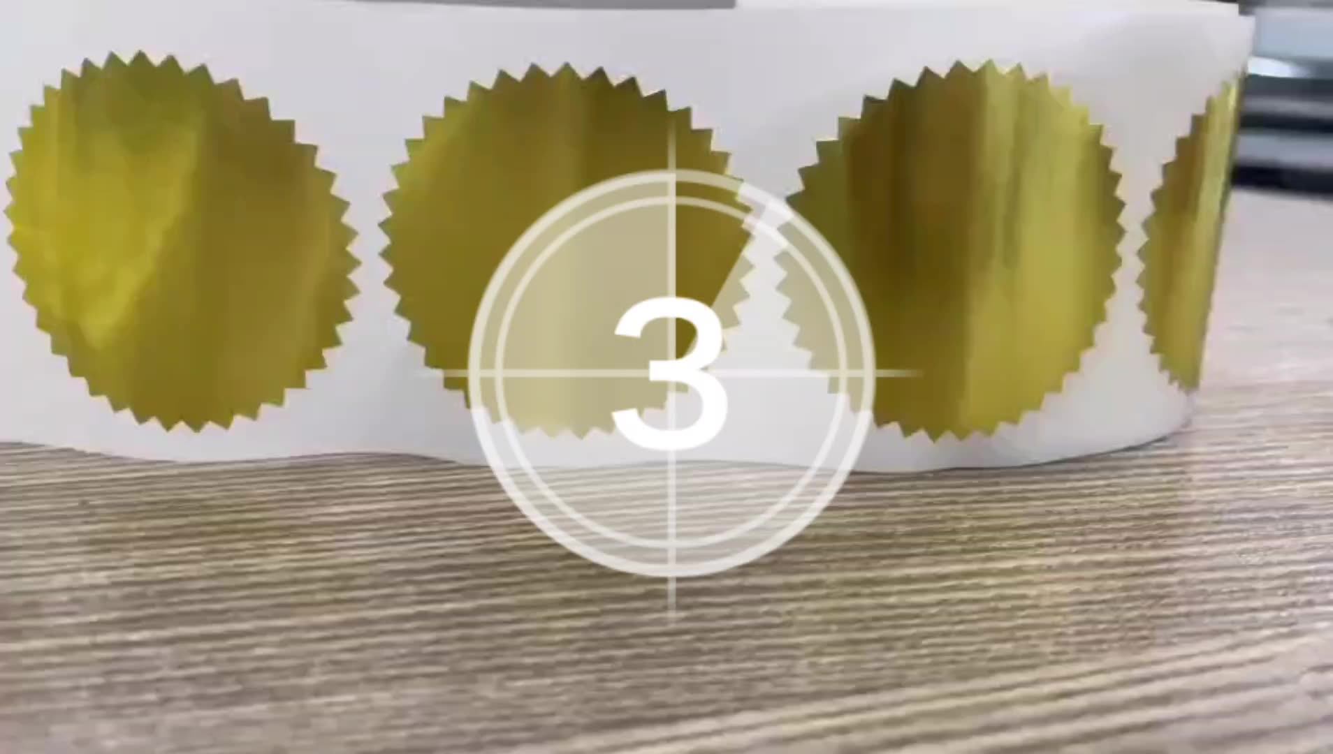 Custom Gold Metallic Certificate Sealing Labels Awards Legal Embossing ...