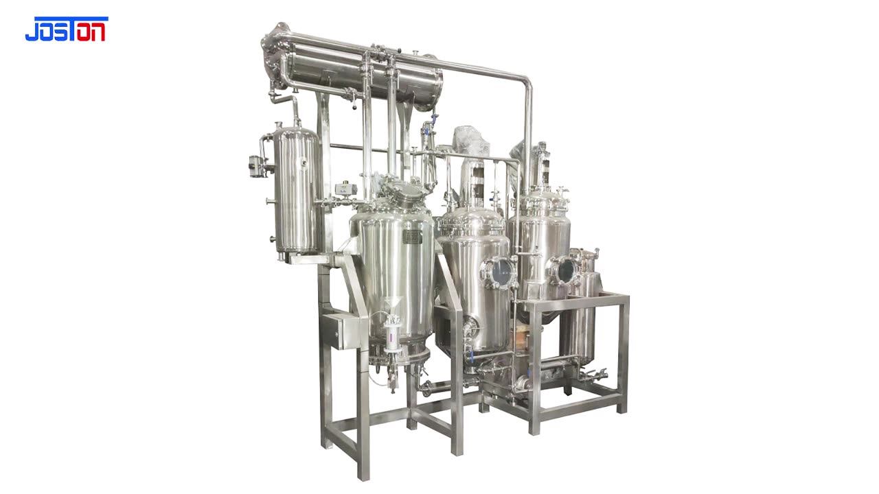 Joston 50l 100l 200l 300l Chinese Herb Ginseng Biomass Hemp Oil Solvent ...