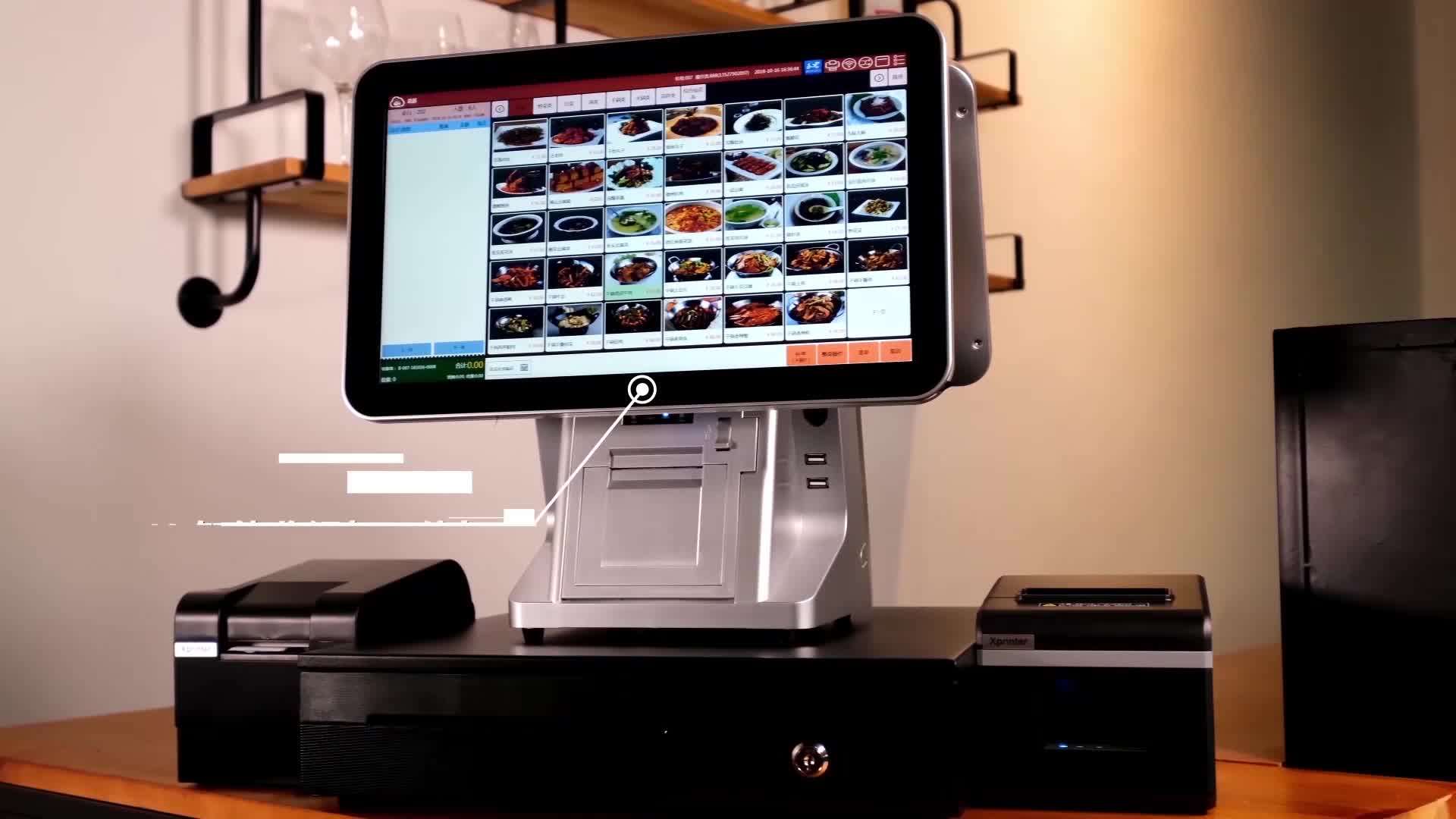 Desktop All In One Pc 15.6 Inch Touchscreen Windows Computer Caisse ...