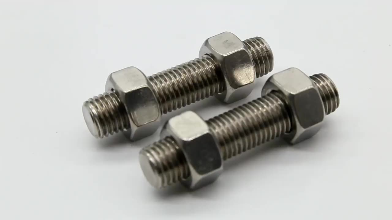 M8 M16 M20 M23 A193 B7 And A194 2h Full Unc Thread Stud Bolts With Two