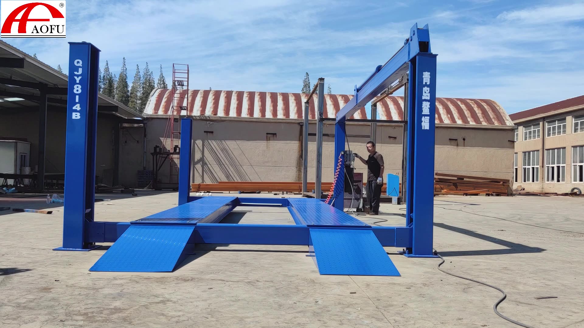 10t 15t Bus Ramp Truck Hoist Heavy Duty Lift Hydraulic 4 Post Vehicle Lift - Buy 4 Post Car Lift ...