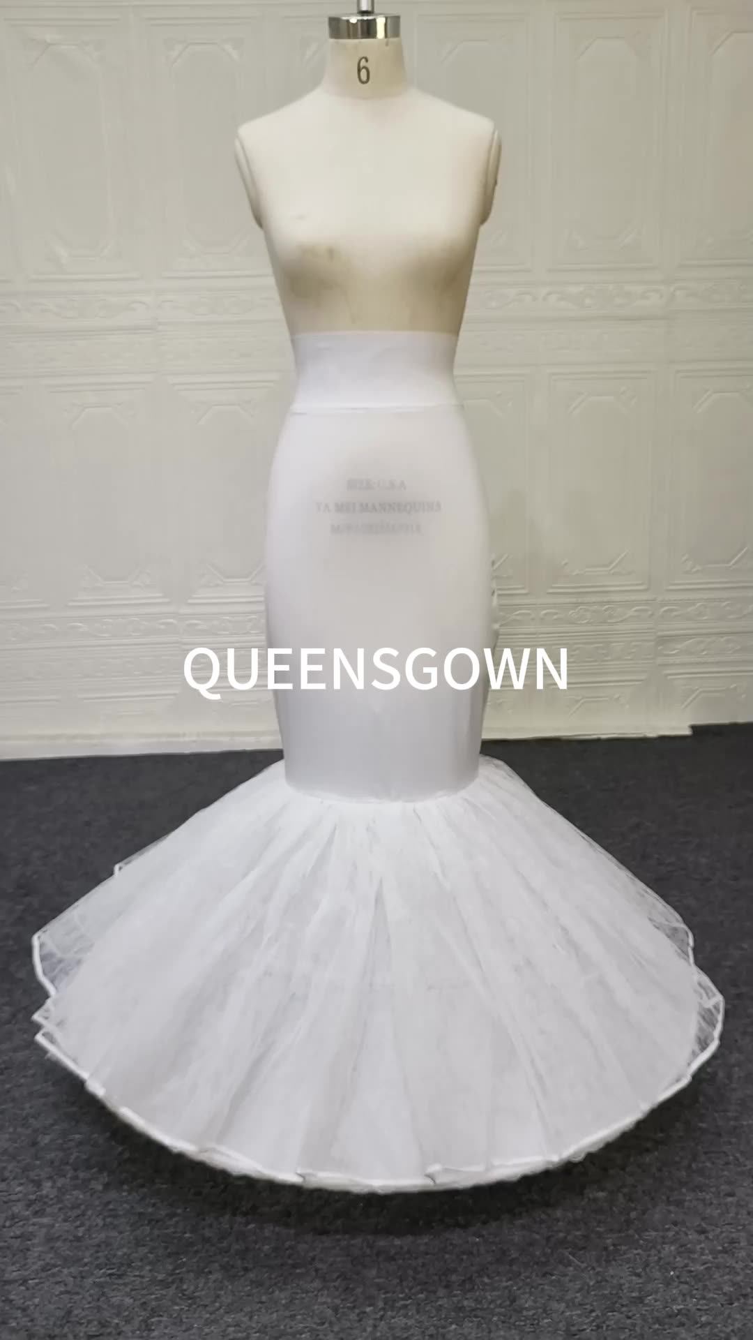 Queensgown Mermaid Petticoat For Wedding Dress Fluffy 2hoops 2 Layers ...