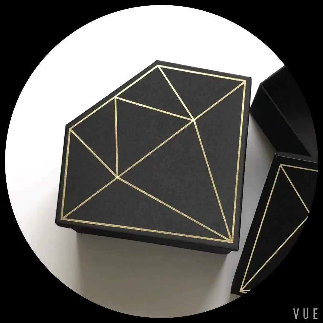 Customized Diamond Cardboard Paper Packaging Jewelry Gift Box - Buy ...