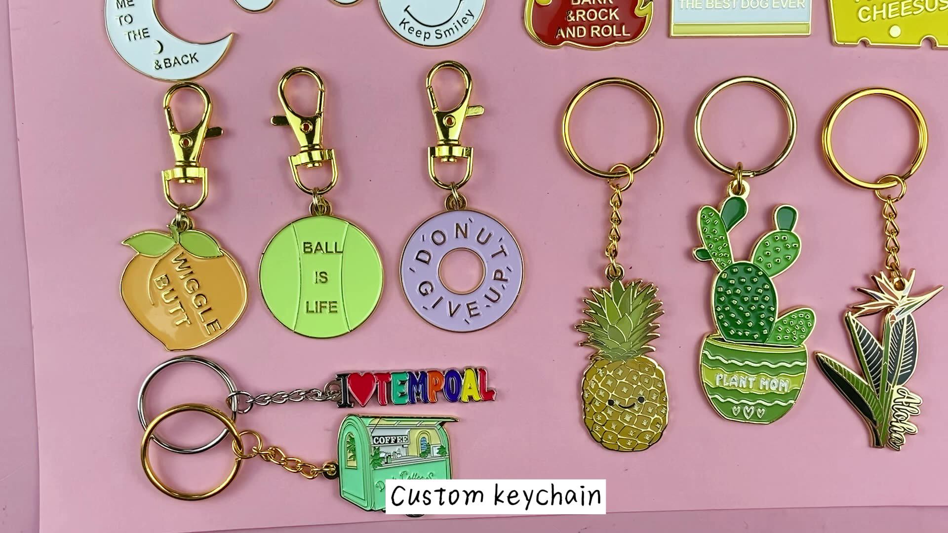 Promotional Metal Key Chains Custom Logo Keyring Designer Cute Key Ring ...