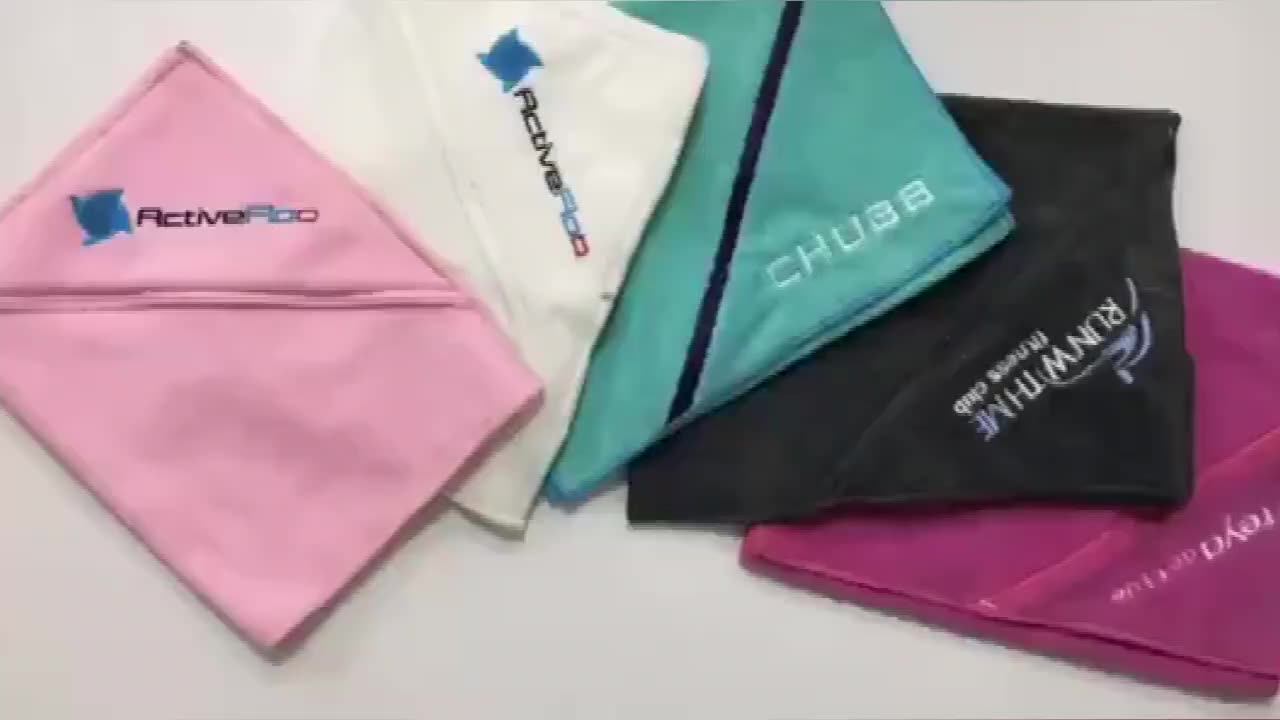 Eco Friendly Custom Print Logo Swim Gym Fitness Towel Pocket Sports ...