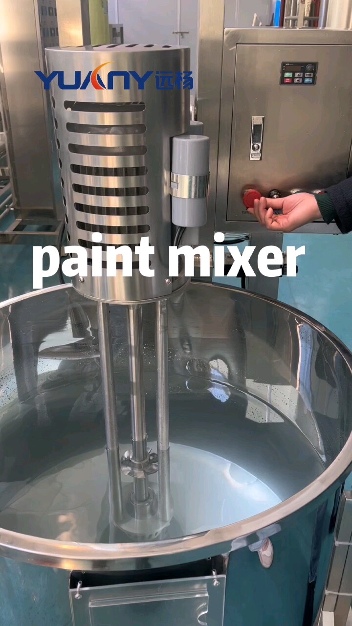 Pneumatic Lift Homogenizer Paint Paste Blending High Shear Bucket Mixer ...