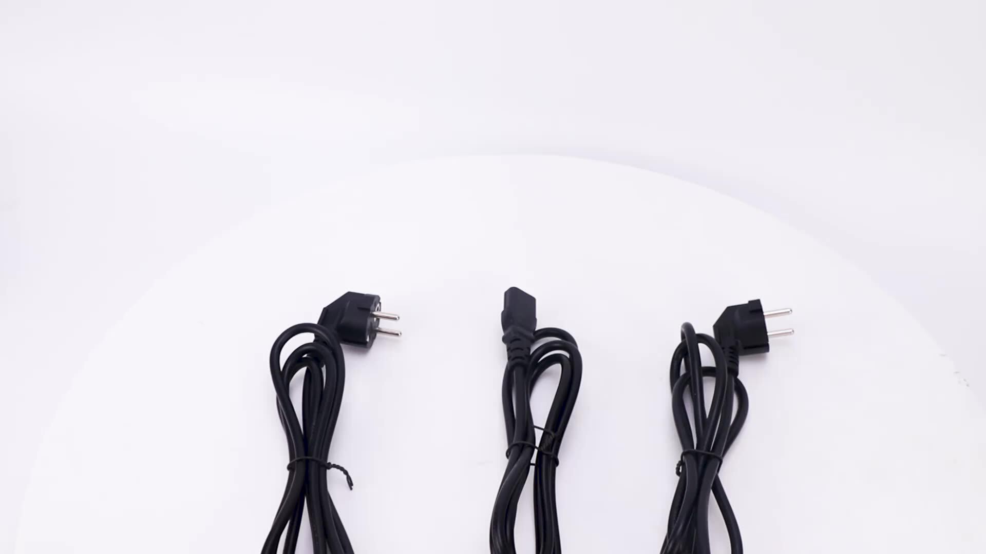 2 Female Male 5ft 3 Pin Power Cable Eu Standard Iec 60320 Cee Plug C13 ...