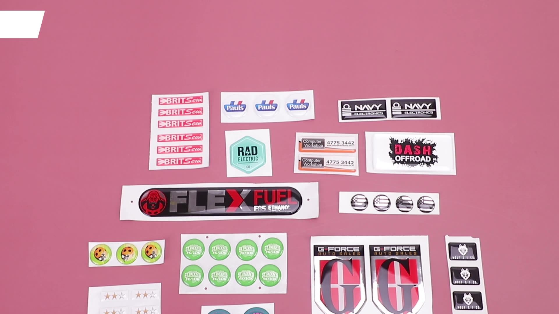 No Minimum Moq High Quality Custom 3d Label Printing Gel Stickers Clear ...