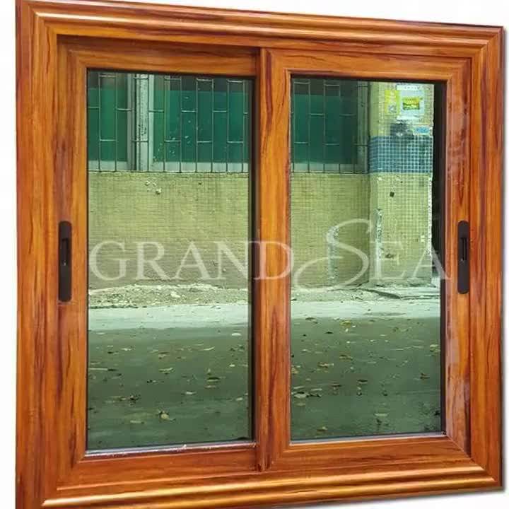 Aluminum Framed Green Color Reflective Tinted Glass Sliding Window ...