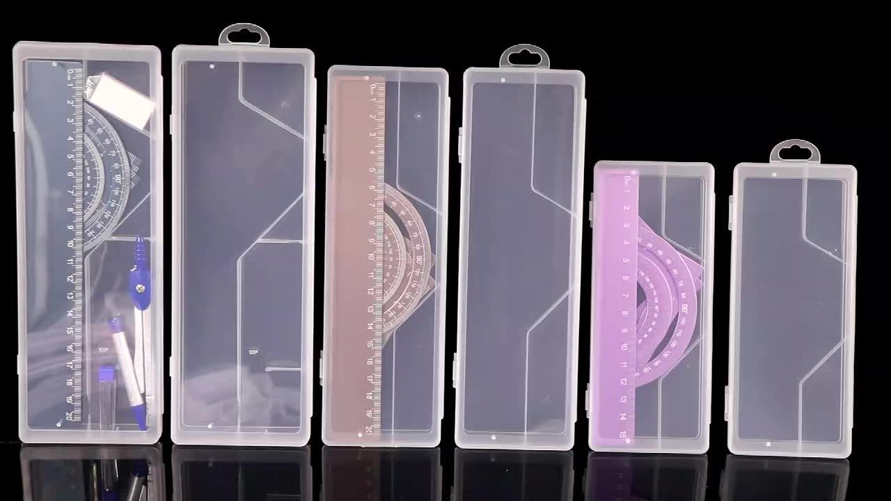 Weisheng Plastic Rulers For School Ruler Case Geometry Set Box Pencil ...