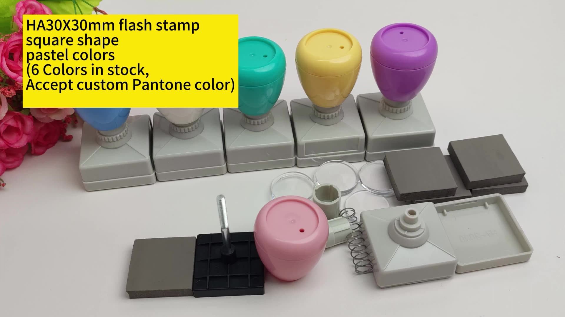 Custom Teacher Reward Stamps Flash Stamps Pastel Ha Square 3030 Flash ...