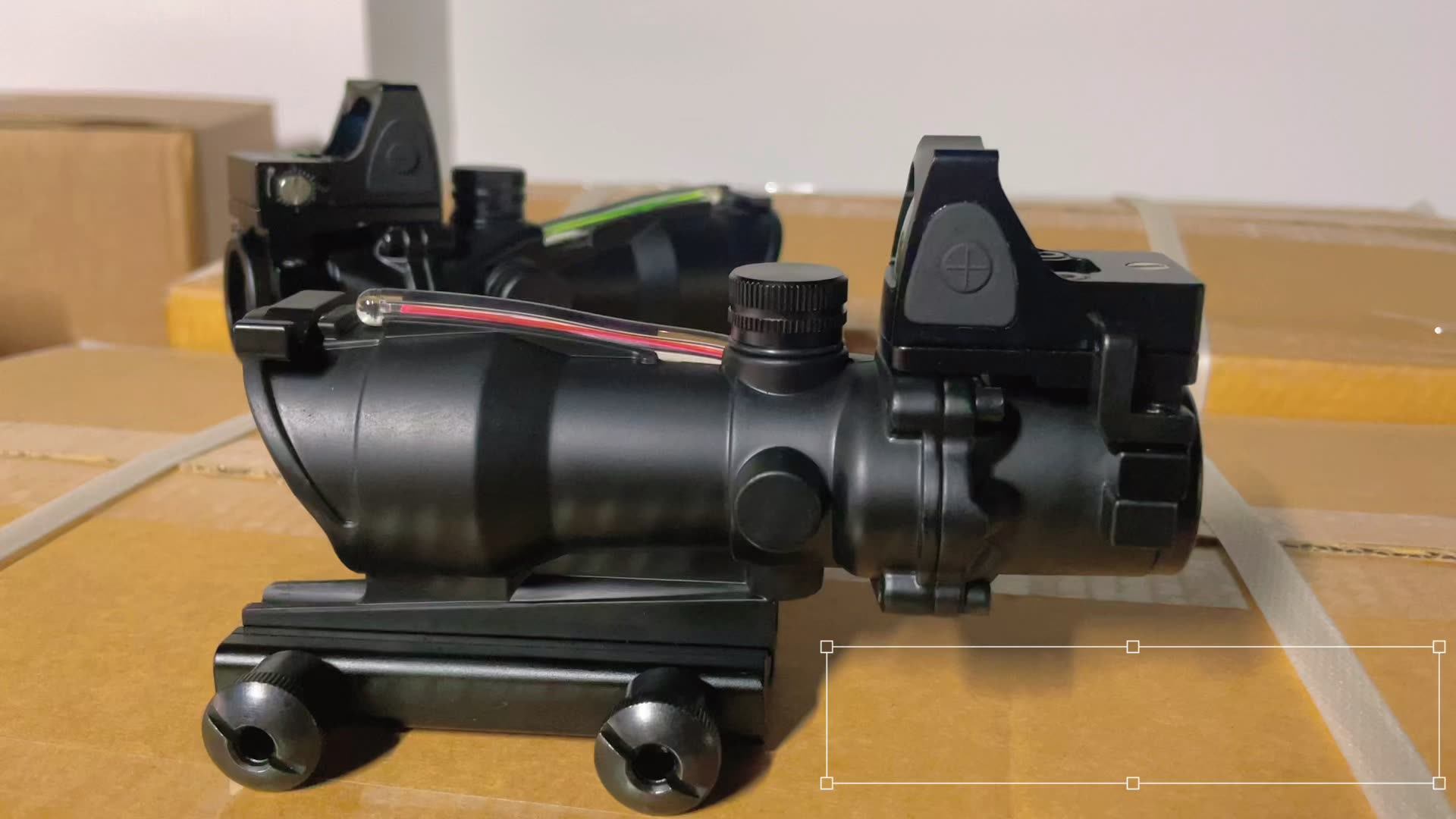 Factory 4x32 Red Chevron Glass Fiber Scope Glass Etched Real Fiber ...