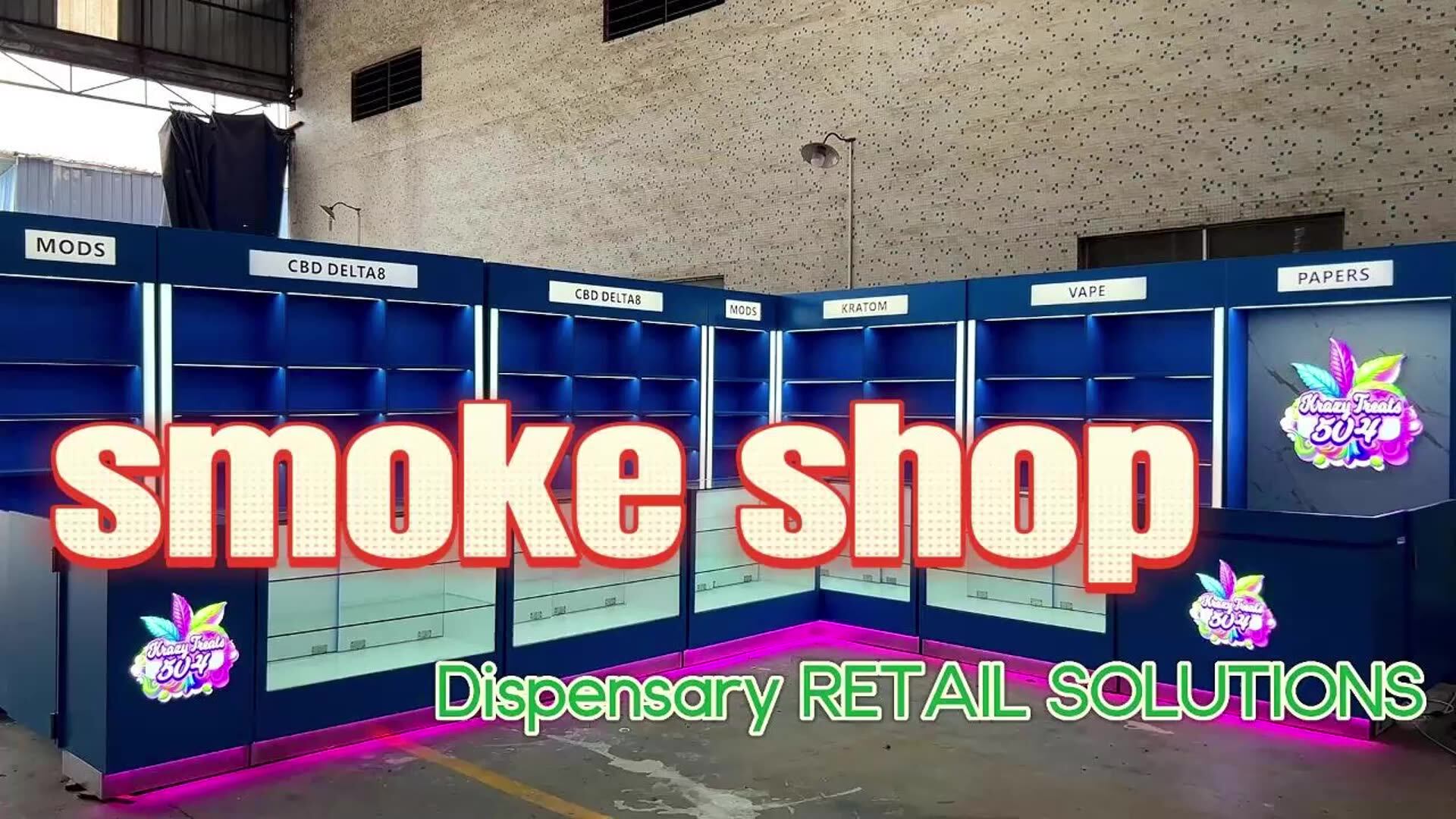 Custom Store Display Racks Glass Wall Stand Hookah Cigarette ...
