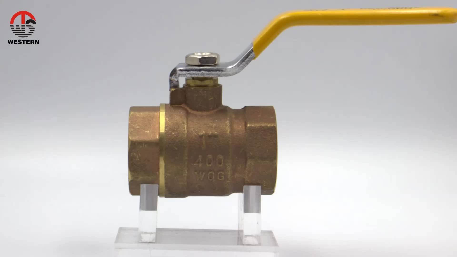 Pn40 Bronze Color Painted Cw617n Material Brass Ball Valve With Fxf ...