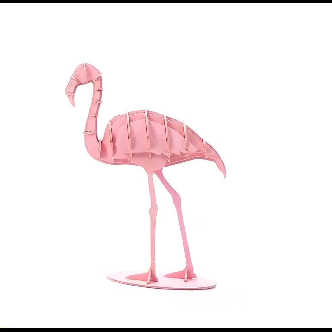 3d Animal Flamingo Cardboard Paper Model Puzzle Toy - Buy Flamingo Toy ...