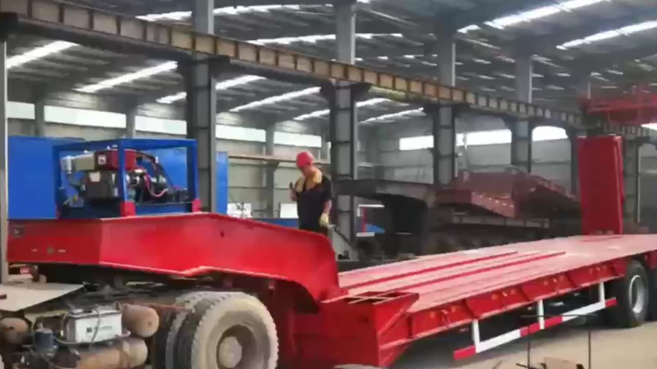 Trailertrailer Flatbed Low Bed Trailer Tractor Hydraulic Low Bed ...