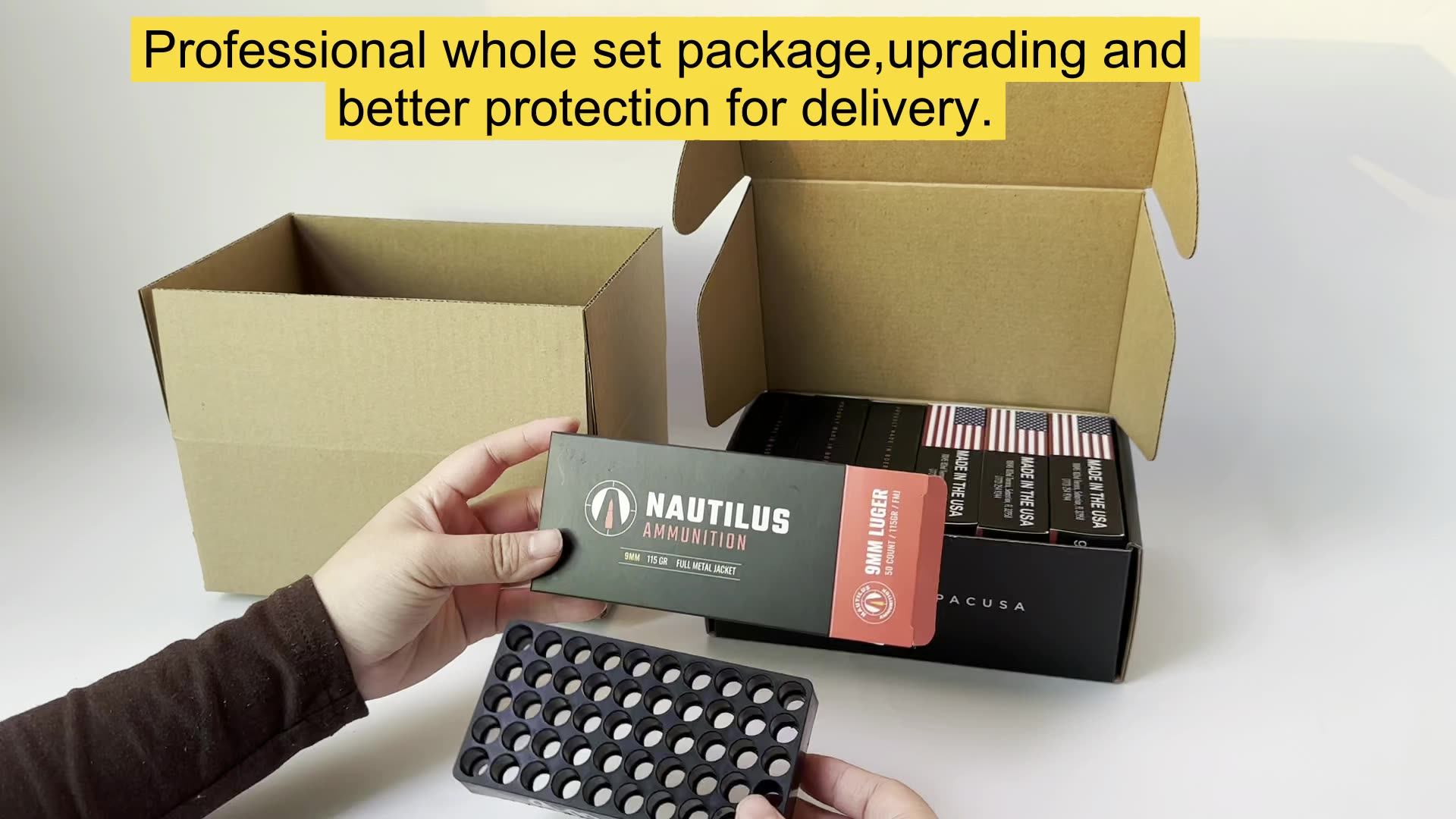 Factory Price Custom Design Printing 9mm Ammo Box Cardboard Packaging ...