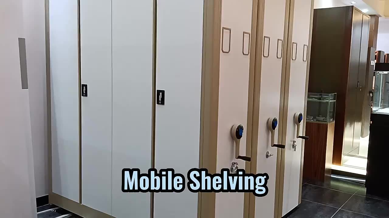 6 Layer Double Side Shelves Archive Library Mobile Shelving - Buy Library Mobile Shelving ...