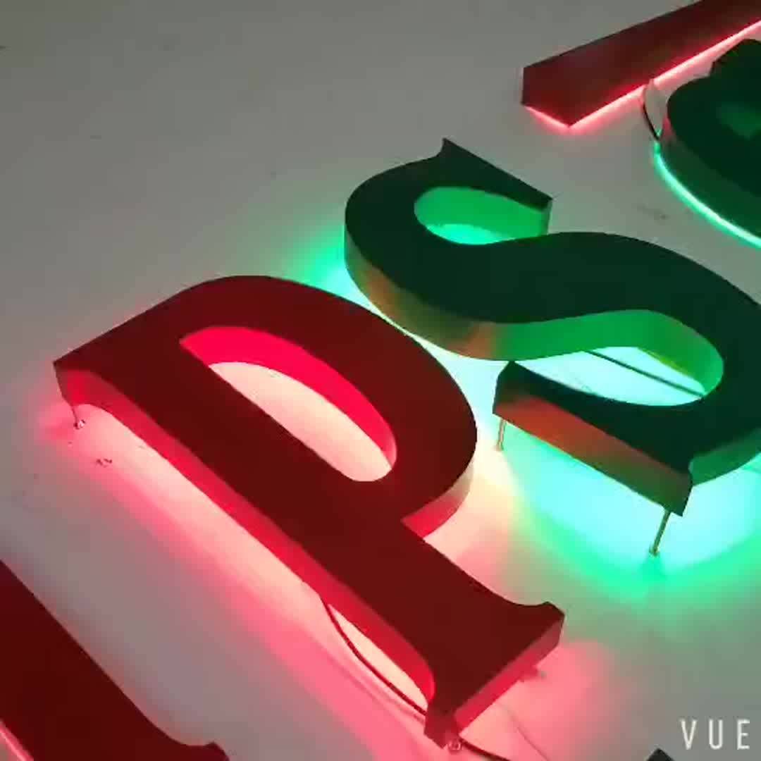 Stainless Steel Diy Backlit Led Channel Letter Sign Black Outdoor ...