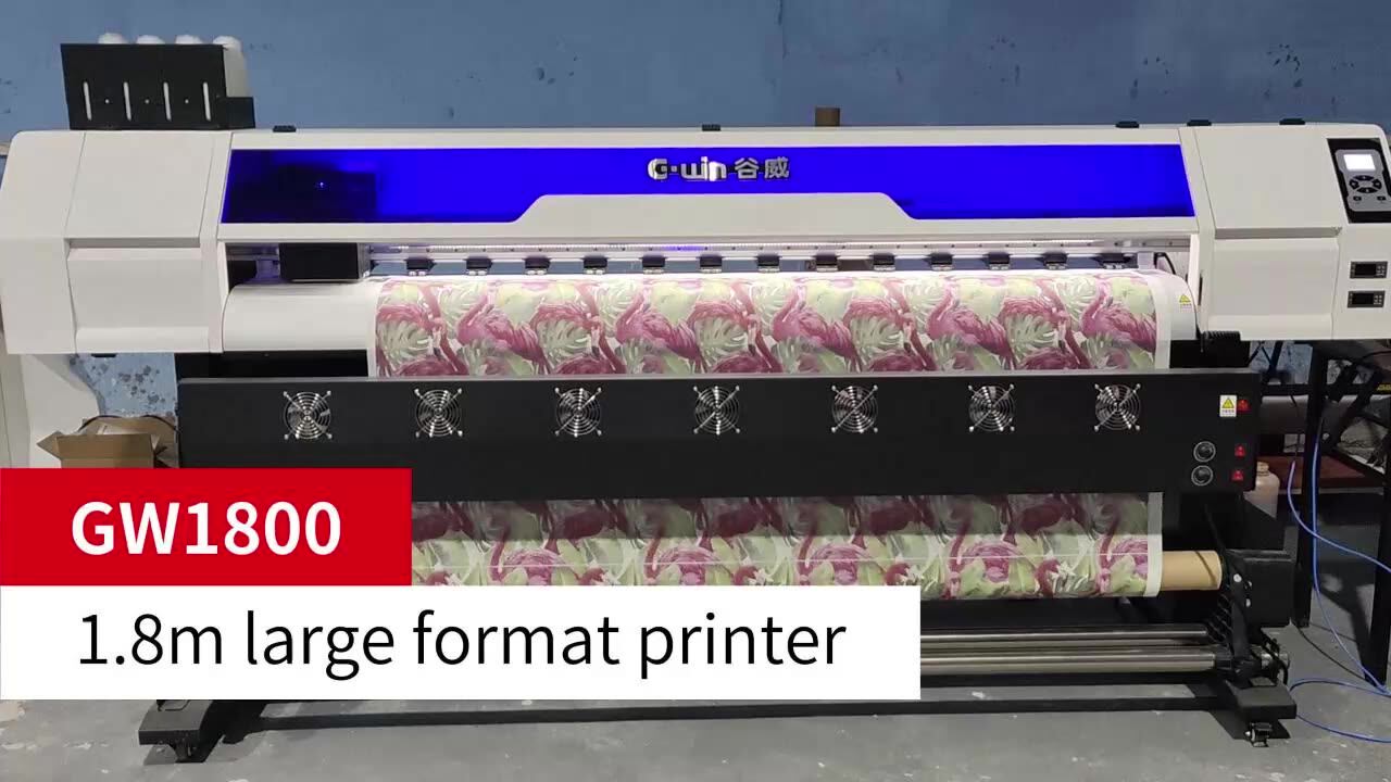 Large Format Digital Sublimation Printing Machine 1.8m Printers For T-shirt And Curtain Double ...