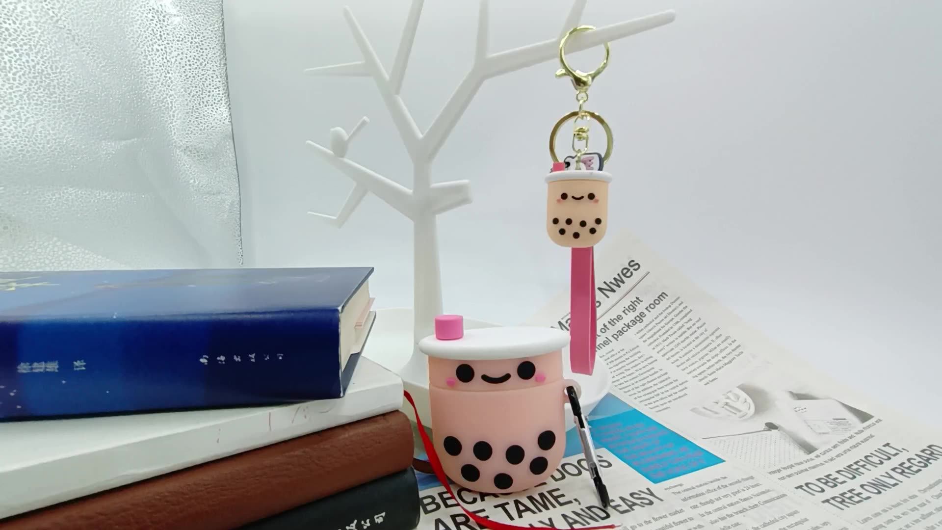 Boba Keychain Plush Milk Tea Cup Toys Boba Keychains Stuffed Plush Boba ...