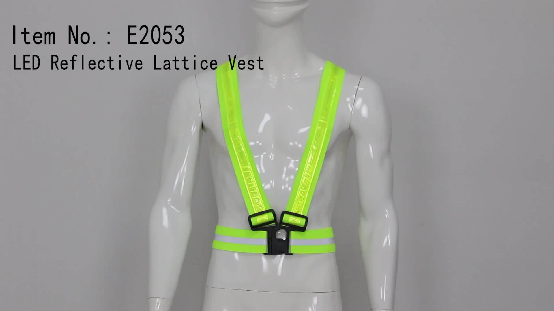 Led Light Up Vest Safety Reflective Vest For Traffic Police Cycling ...