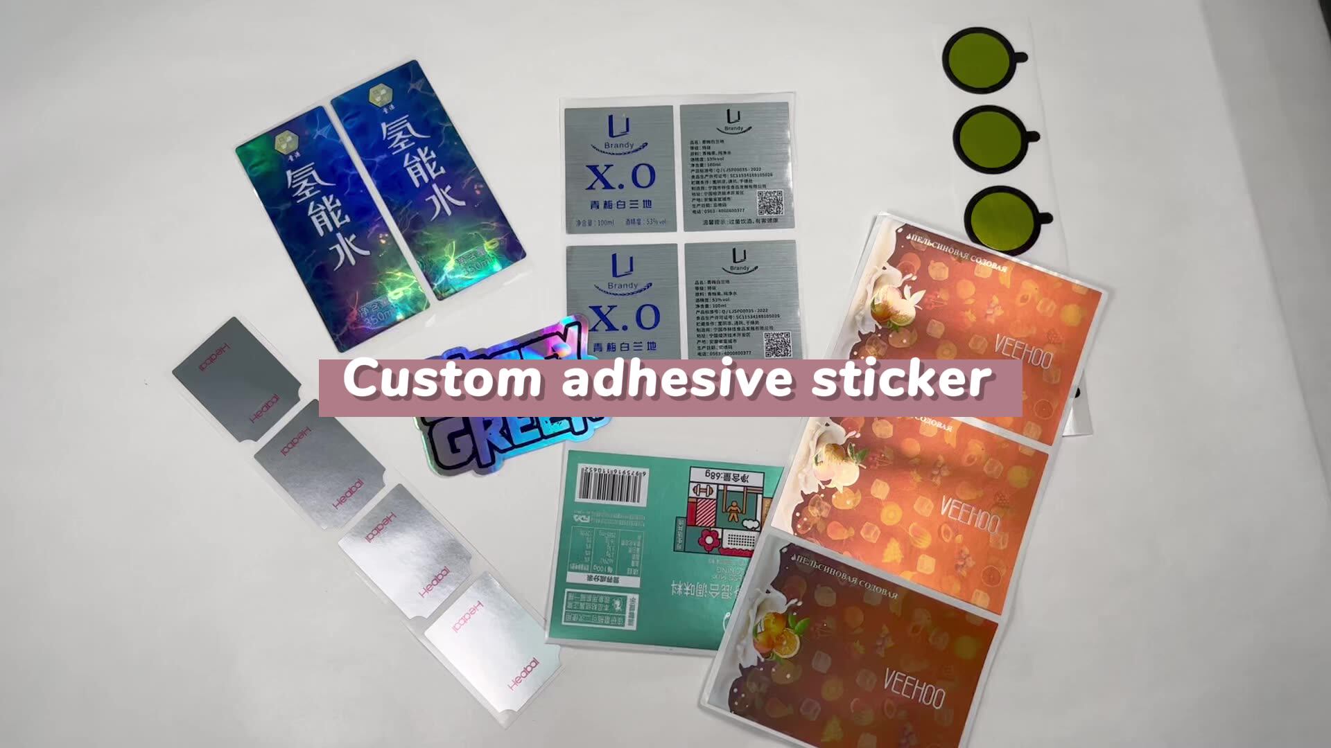 Custom Sticker Sheet Roll Printing Vinyl Self-adhesive Label Logo ...