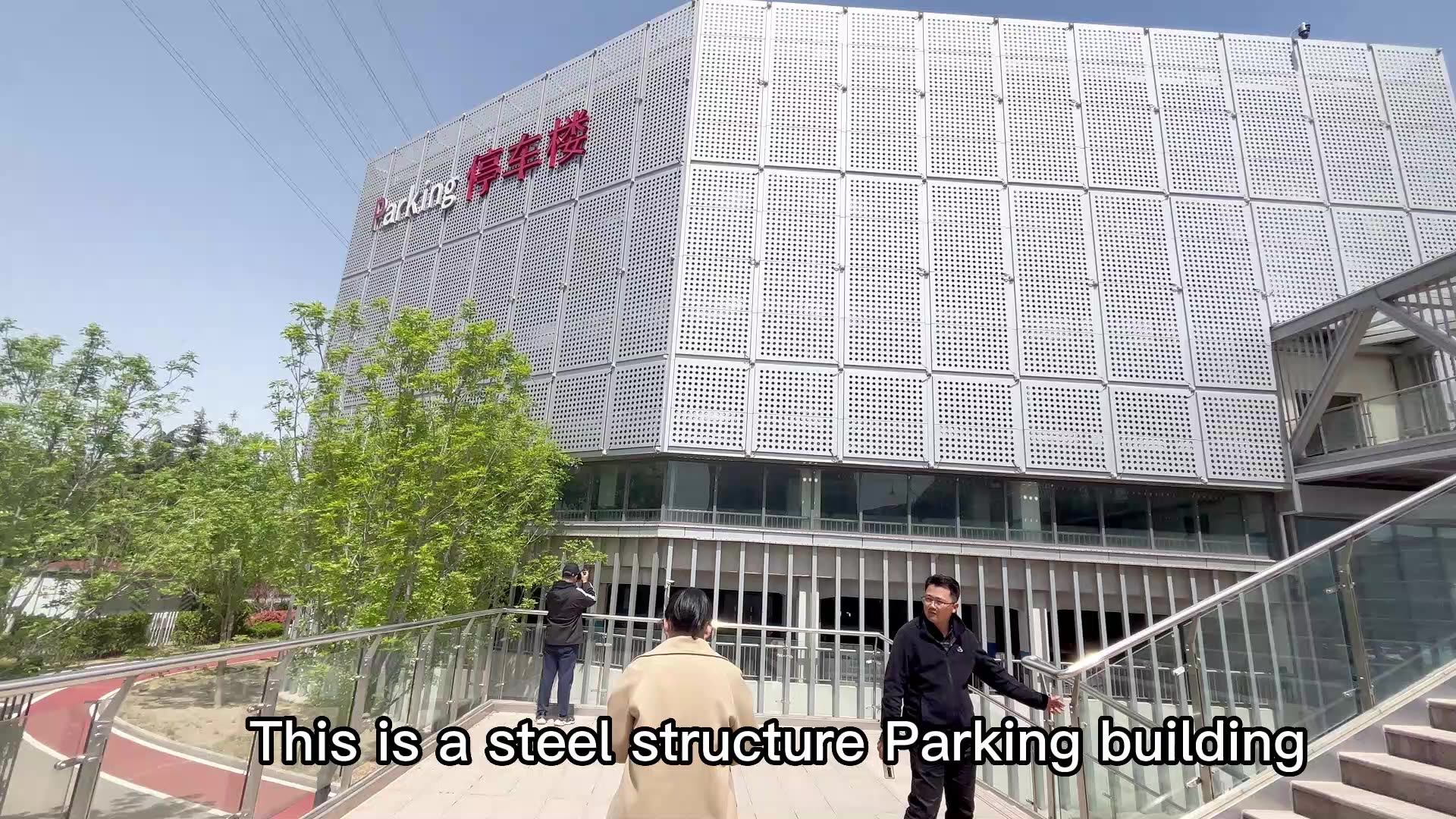 Prefabricated Car Garage Steel Structure Multi Storey Car Parking Steel ...