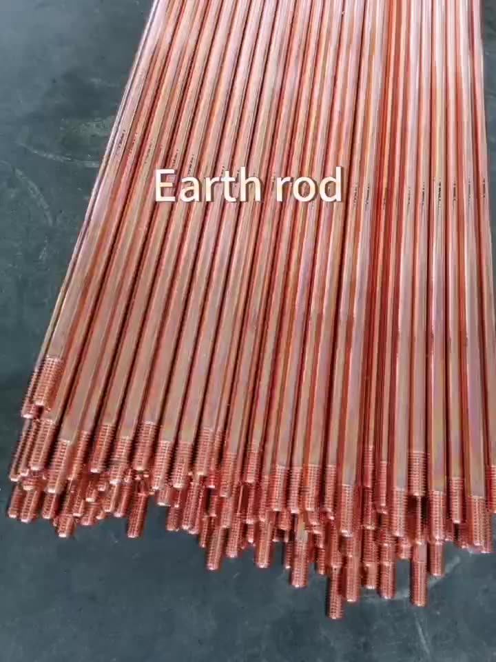 Factory Custom Lightning Protection Earthing Connection Threaded Copper ...