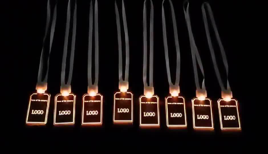 High Quality Printed Acrylic Name Card Rfid Led Tag For Evening Party ...