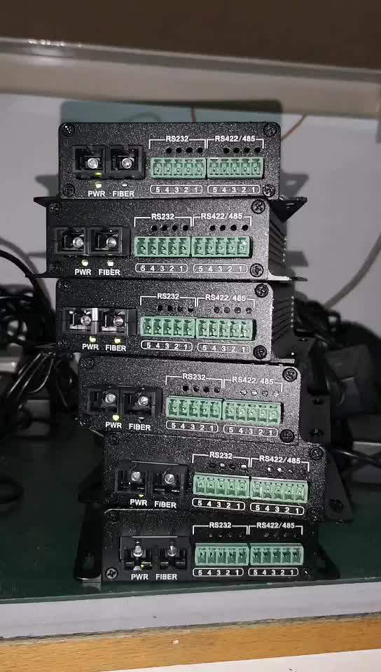 Dual Fiber Sc Media Converter Serial Rs232 422 485 To Fiber Optic ...