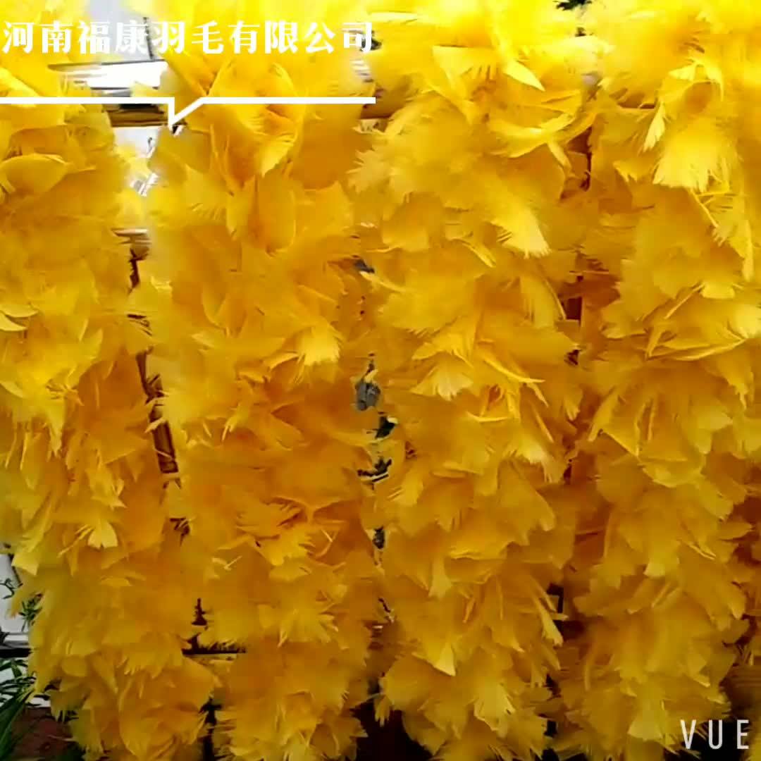 Wholesale Yellow Turkey Ruff Feather Boas 200g Thick Feather Boas For ...