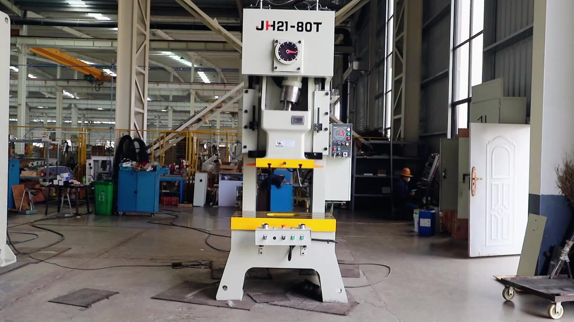 Stainless Steel Plate Punching Hole Jh21-125 Ton Power Press Punching ...