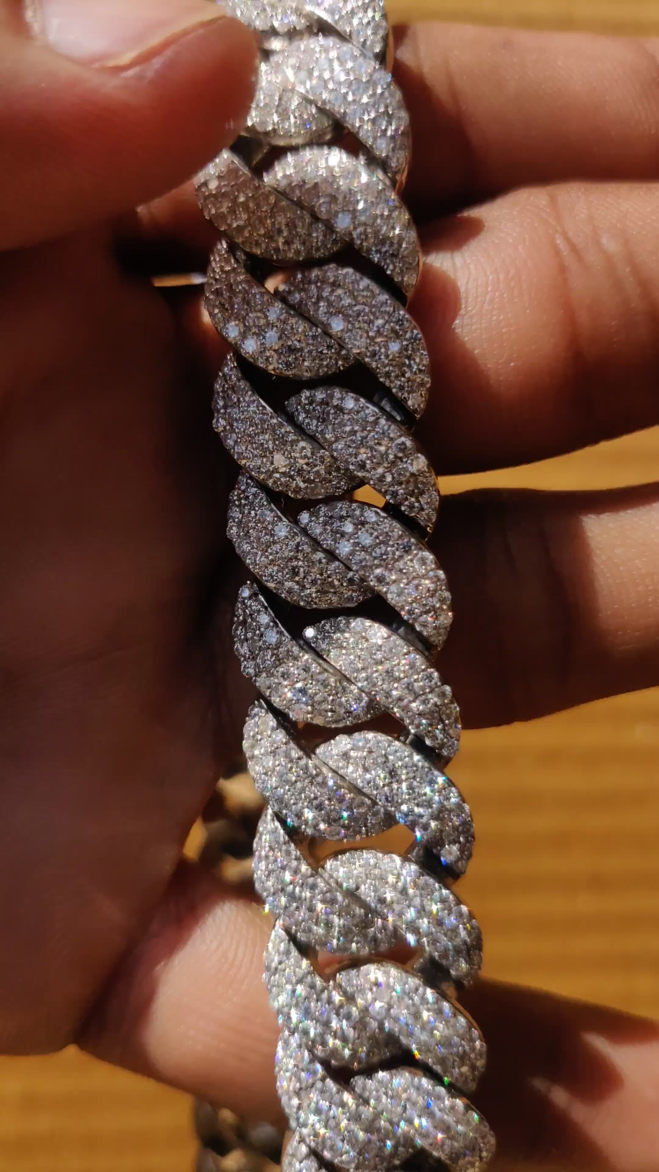 Big Hip Hop Cuban Chain Vvs Flawless Moissanite Cuban Link Good Price ...