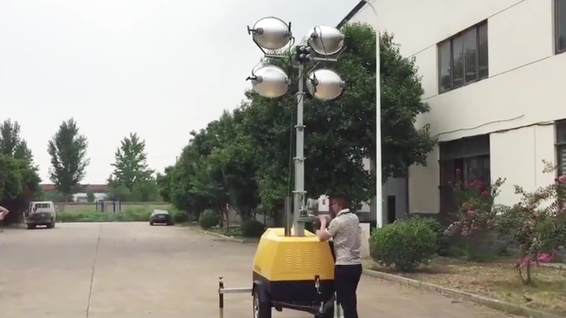 Portable 5kw Flood Diesel Generator Battery Powered Mounted Led ...