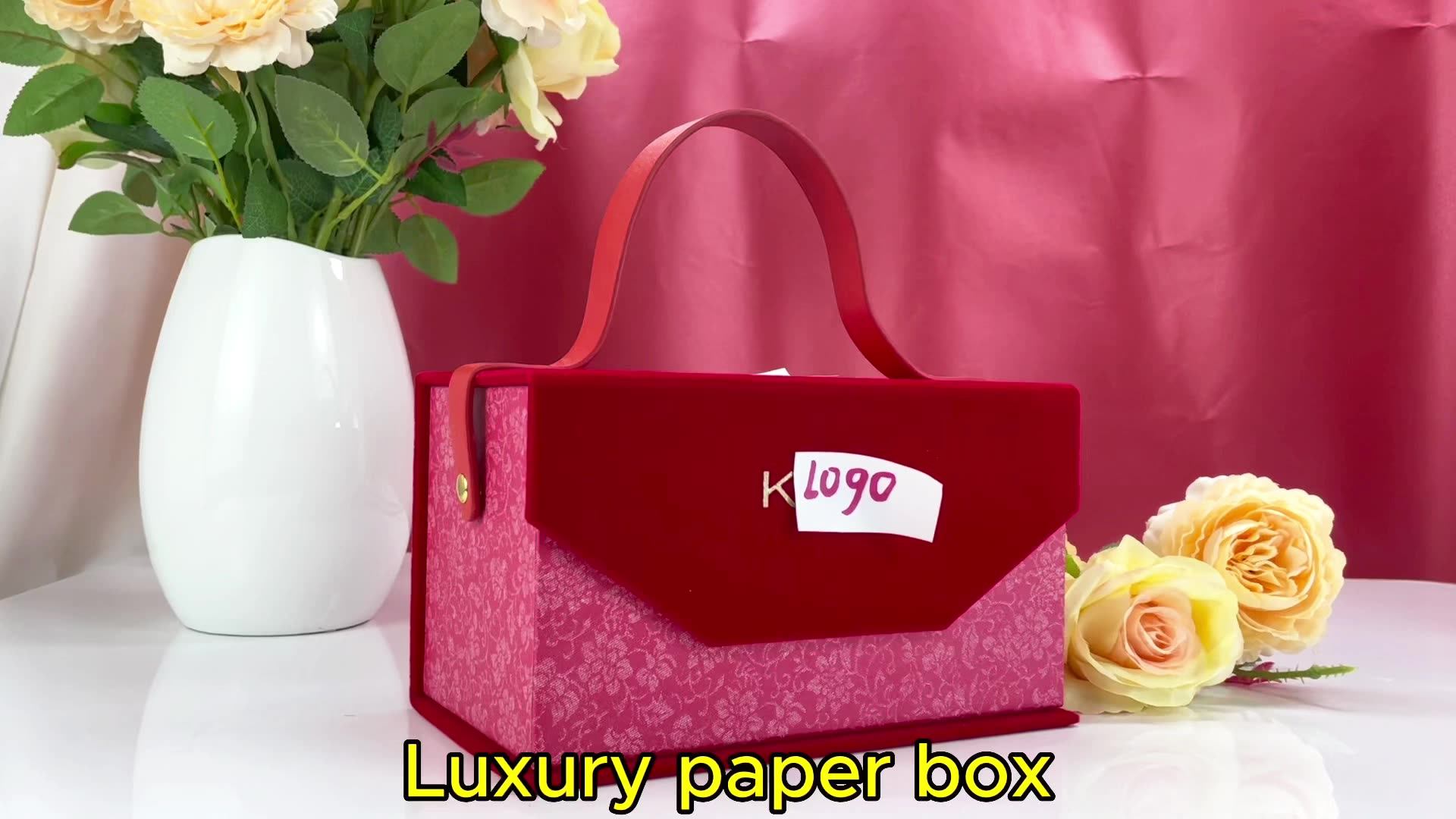 Luxury Set Carton Flip Top Paper Box Custom With Velvet And Sponge Lid ...