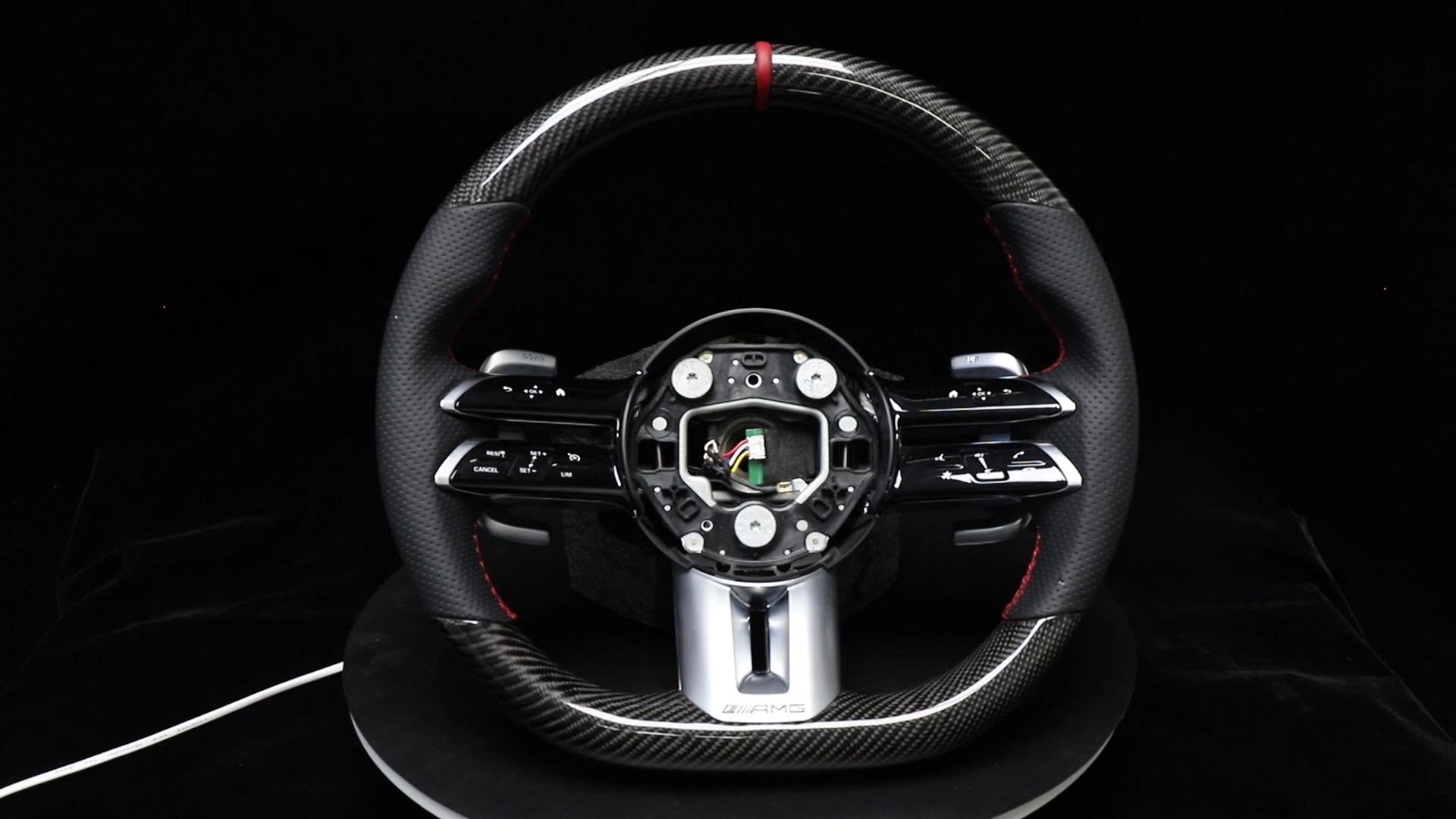 Carbon Fiber Steering Wheel For Mercedes Benz A35 A45 C63 C43 E53 E63 ...