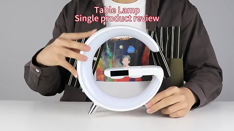 Rohs Ce Fcc 2024 Led Desk Lamp Speaker Clock 3-1 With Q3 Qi2 Wireless ...