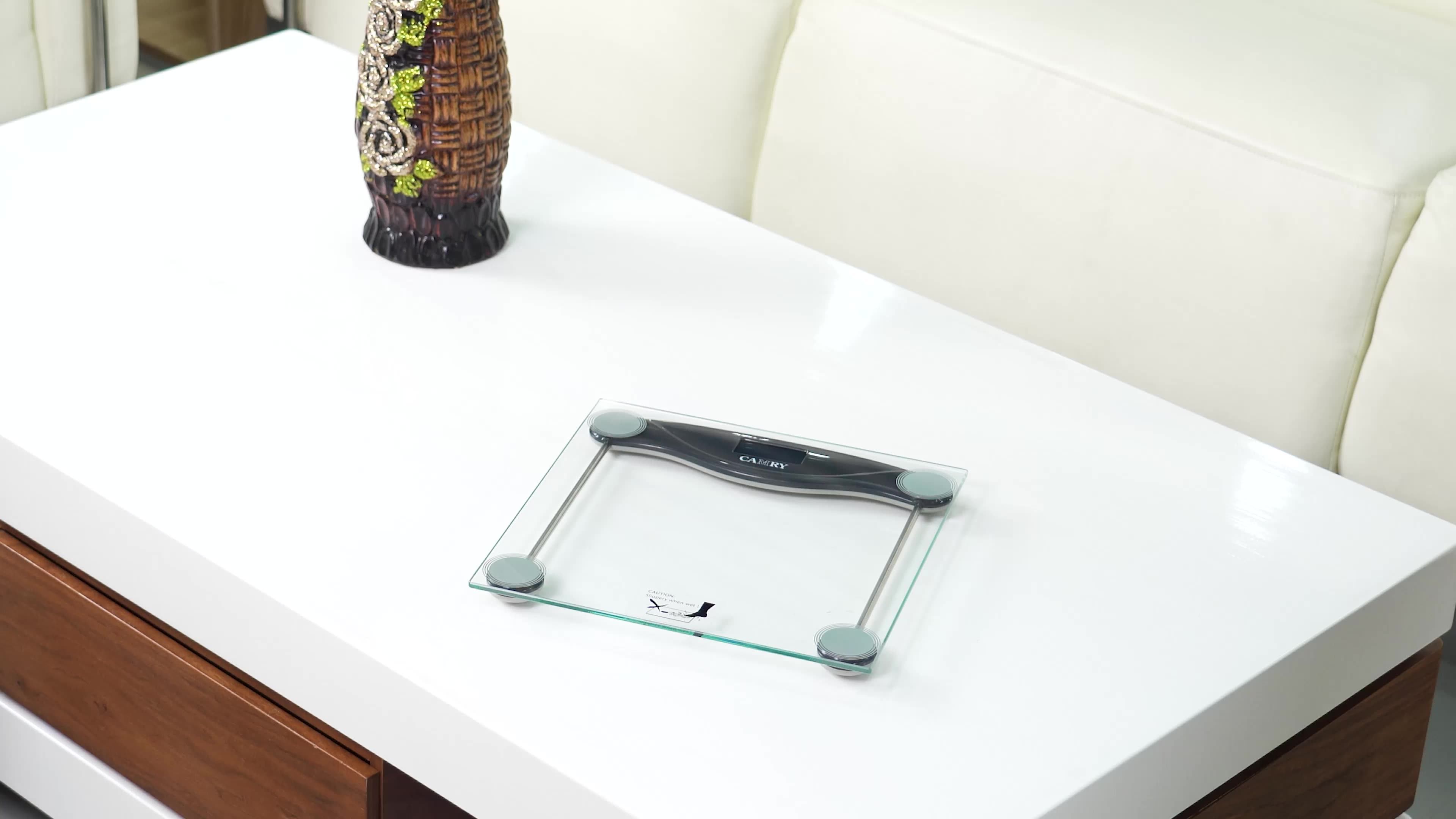 150kg Transparent Glass Safety Scale For Body Weight Electronic Balanza ...