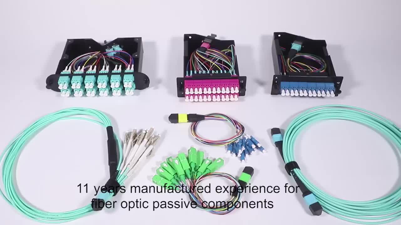 12 Fiber Optical Om4 Corning Mpo Mtp Connector Fiber Patch Cables - Buy ...