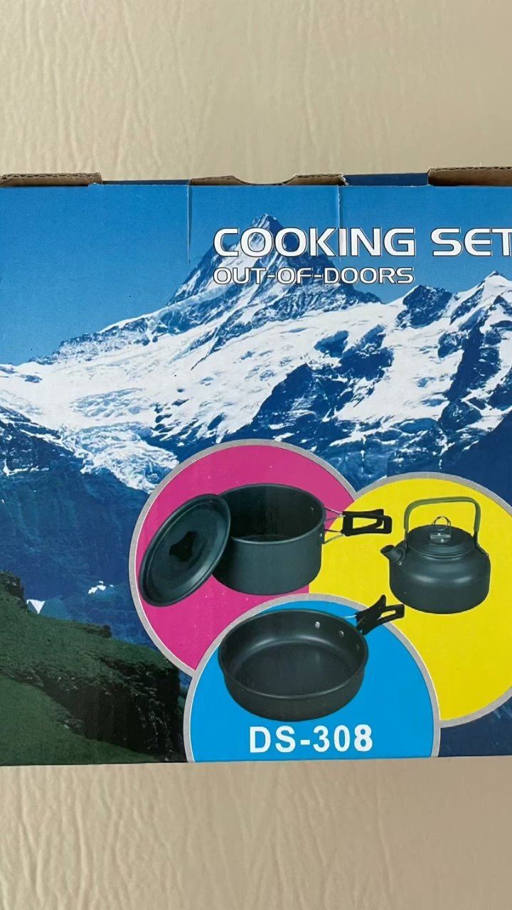 Solo Wild Outdoor Cooking Pot Pans Portable Camping Cookware Mess Kit 3 ...