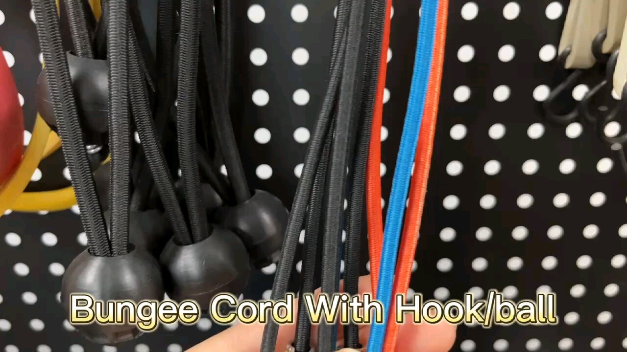 Factory Polyester And Pvc Ball Bungee Cords Strong Elastic Adjustable ...